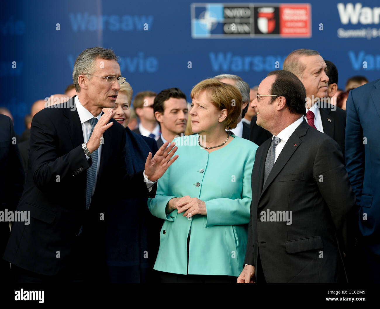 Warsaw, Poland. 9th July, 2016. NATO general secretary Jens Stoltenberg ...