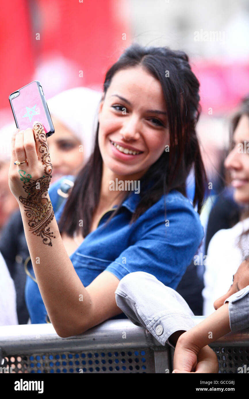 London, UK 9 July 2016 - Muslims from across the country celebrate the ...