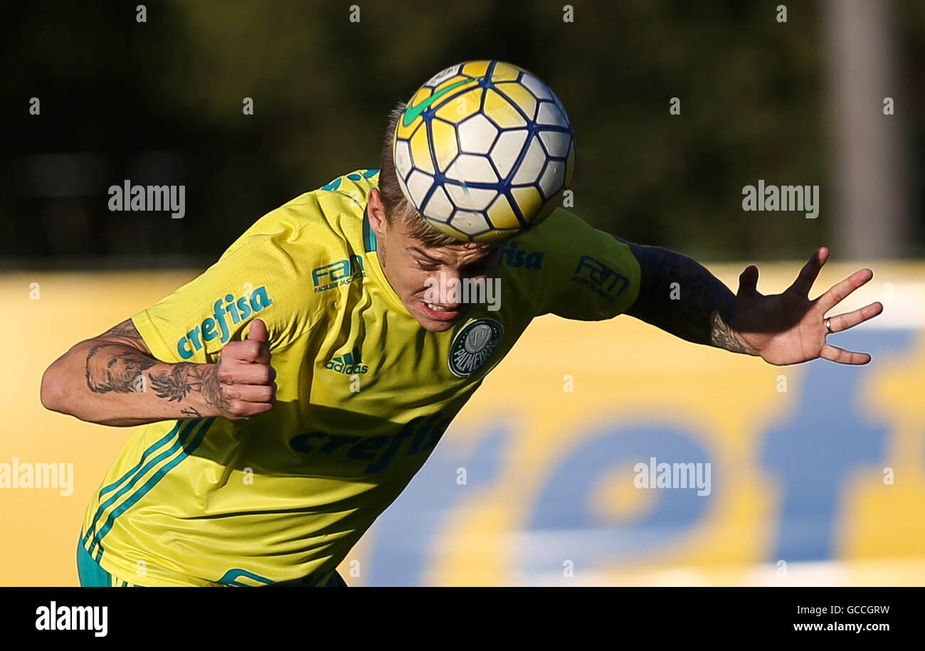 The player R?ger Guedes, from SE Palmeiras, during training, the ...