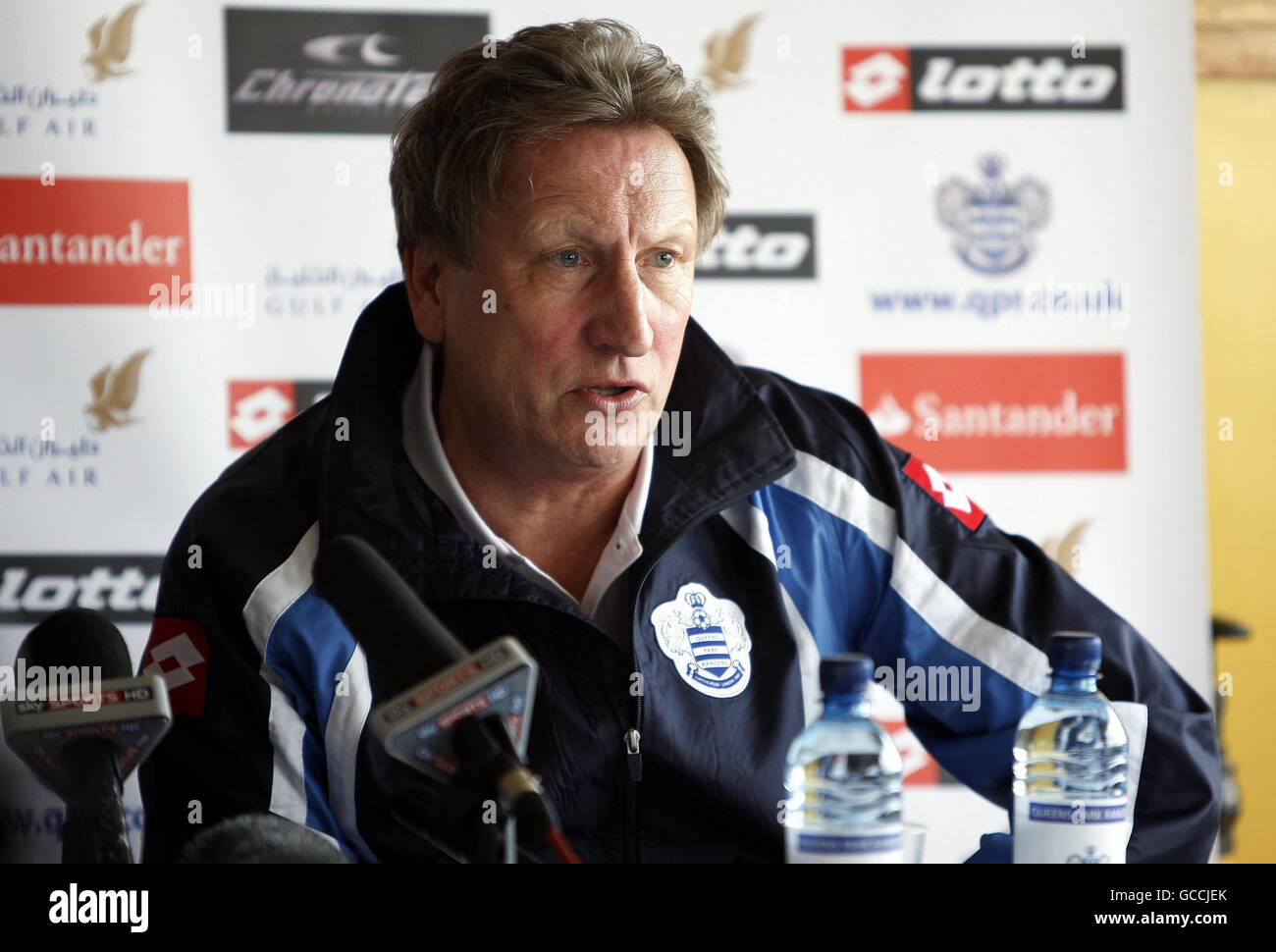 New QPR manager Neil Warnock during the press conference at QPR's ...