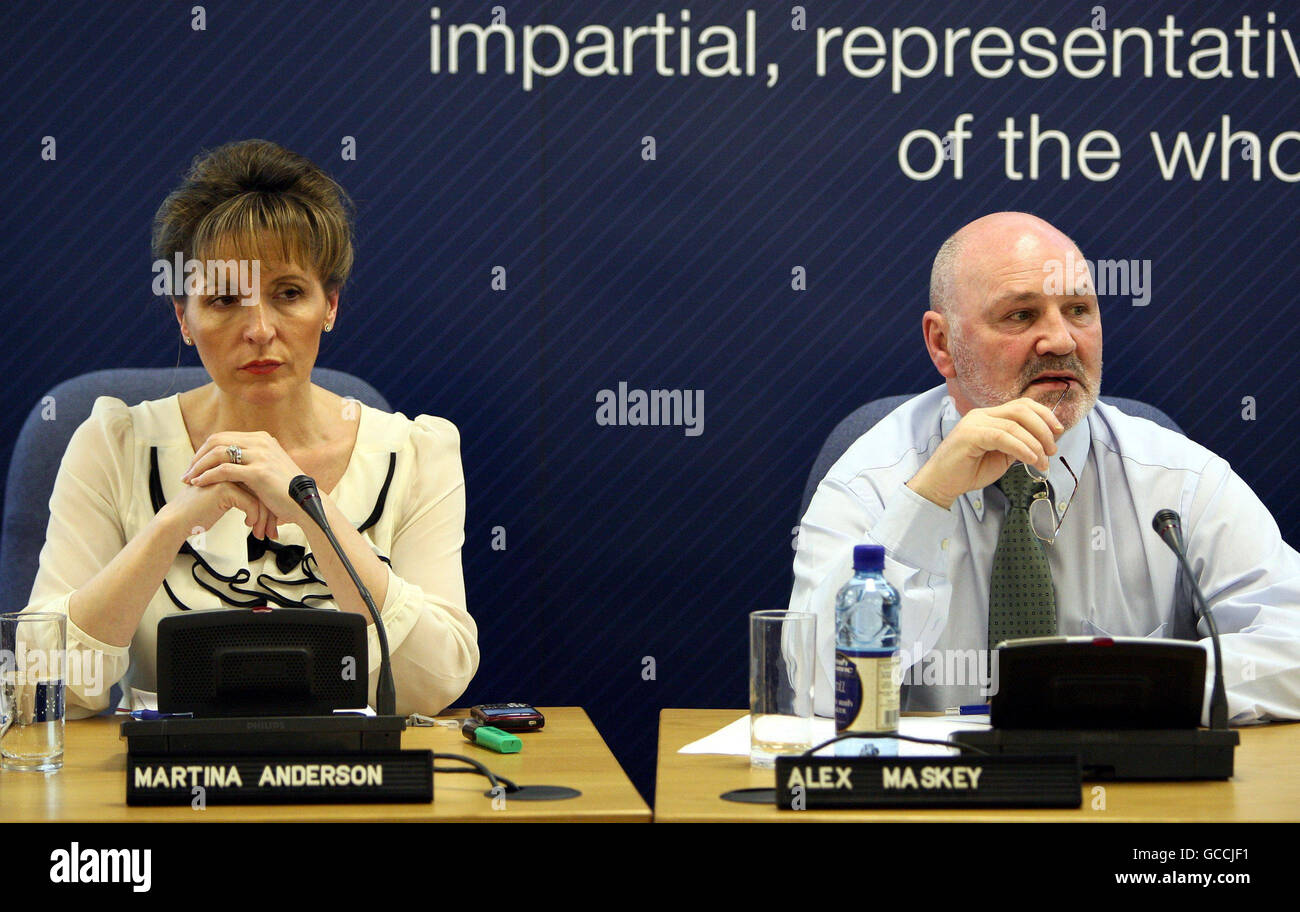 Sinn Fein Policing board members Martina Anderson and Alex Maskey, at ...