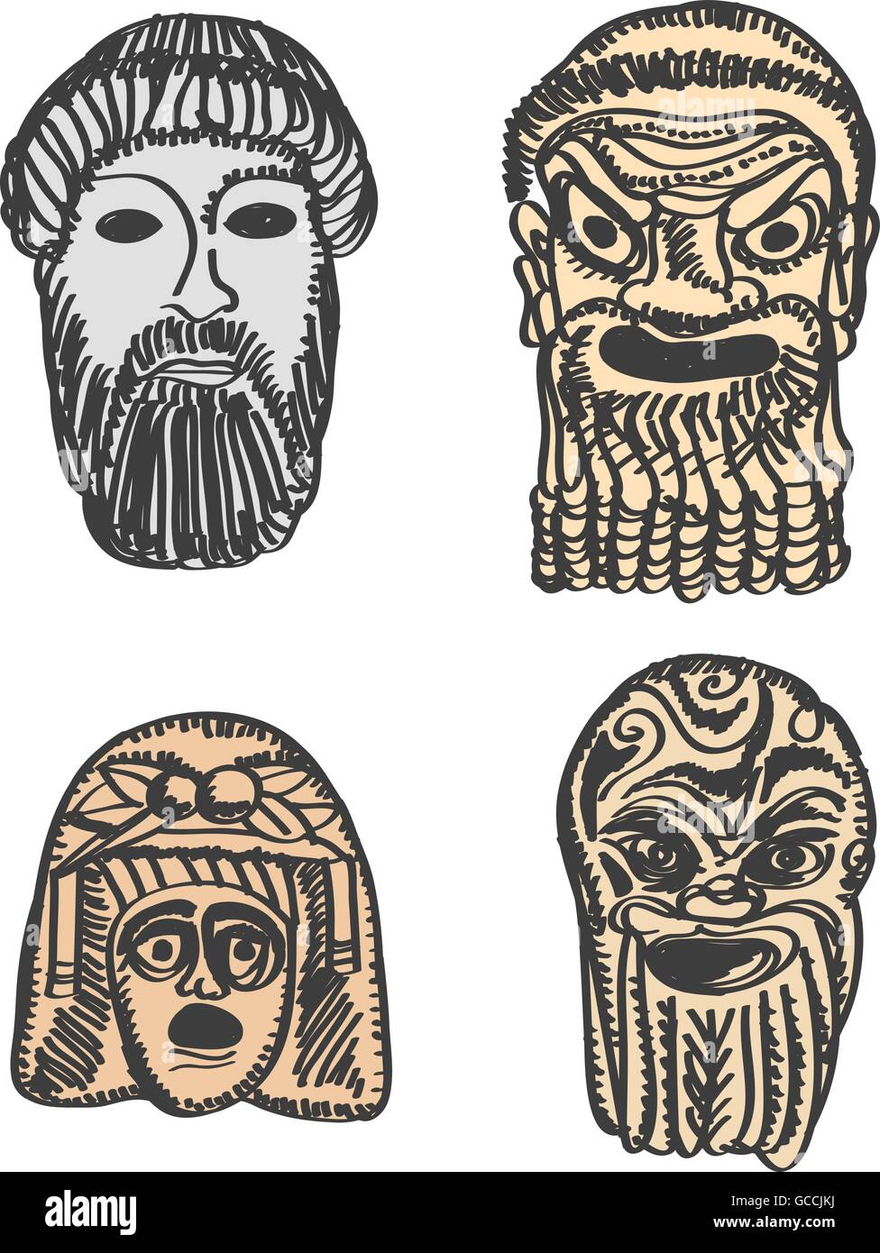 Greek theater mask hi-res stock photography and images - Alamy