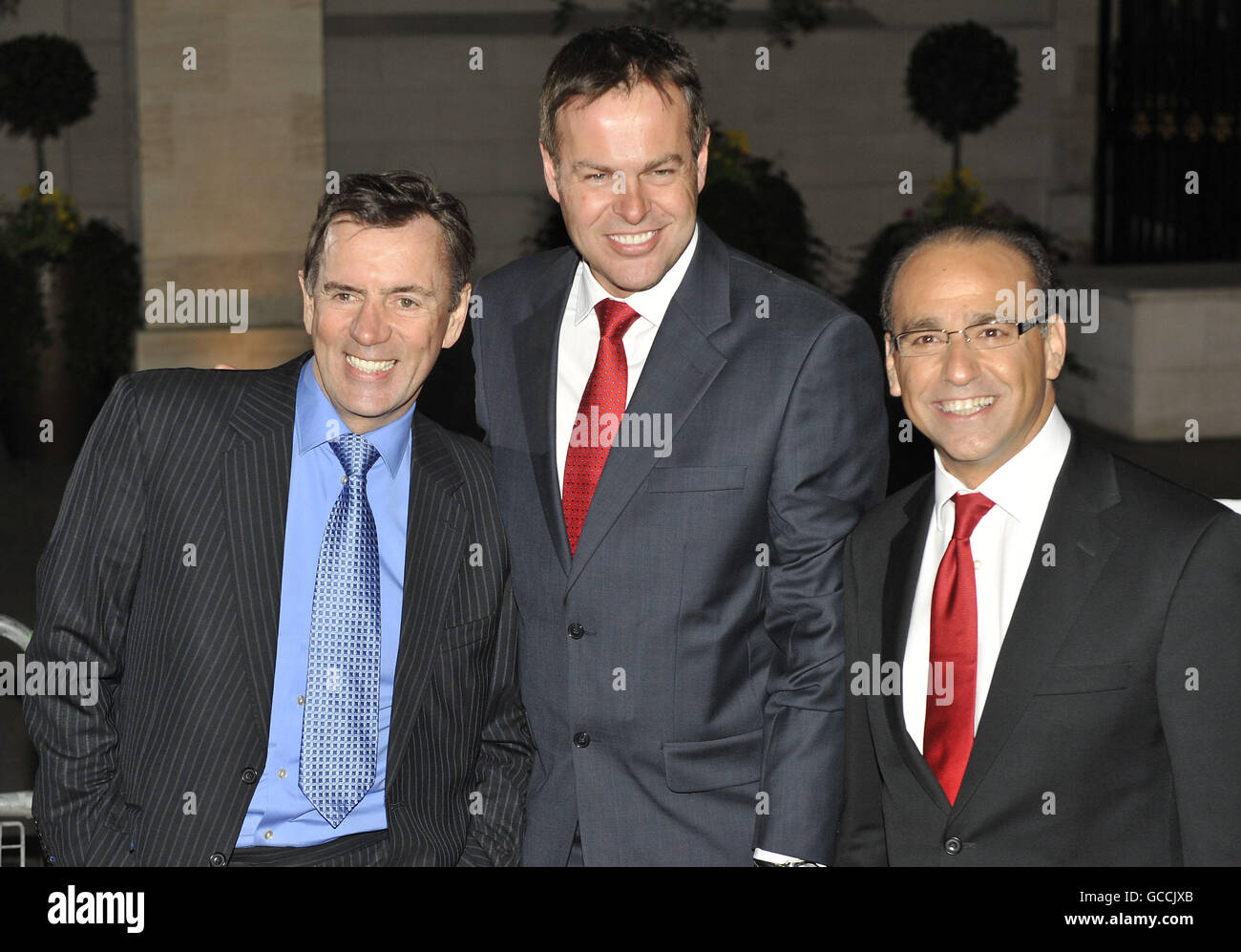 (Left to right) Duncan Banatyne, Peter Jones and Theo Paphitis arrive ...