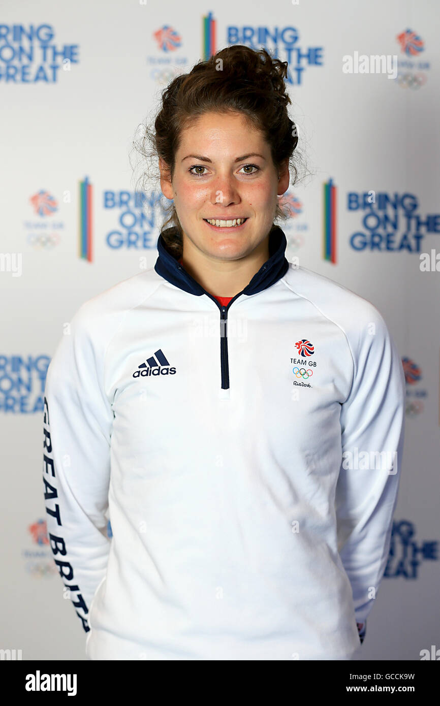 Modern pentathlete Kate French during the kitting out session at the ...