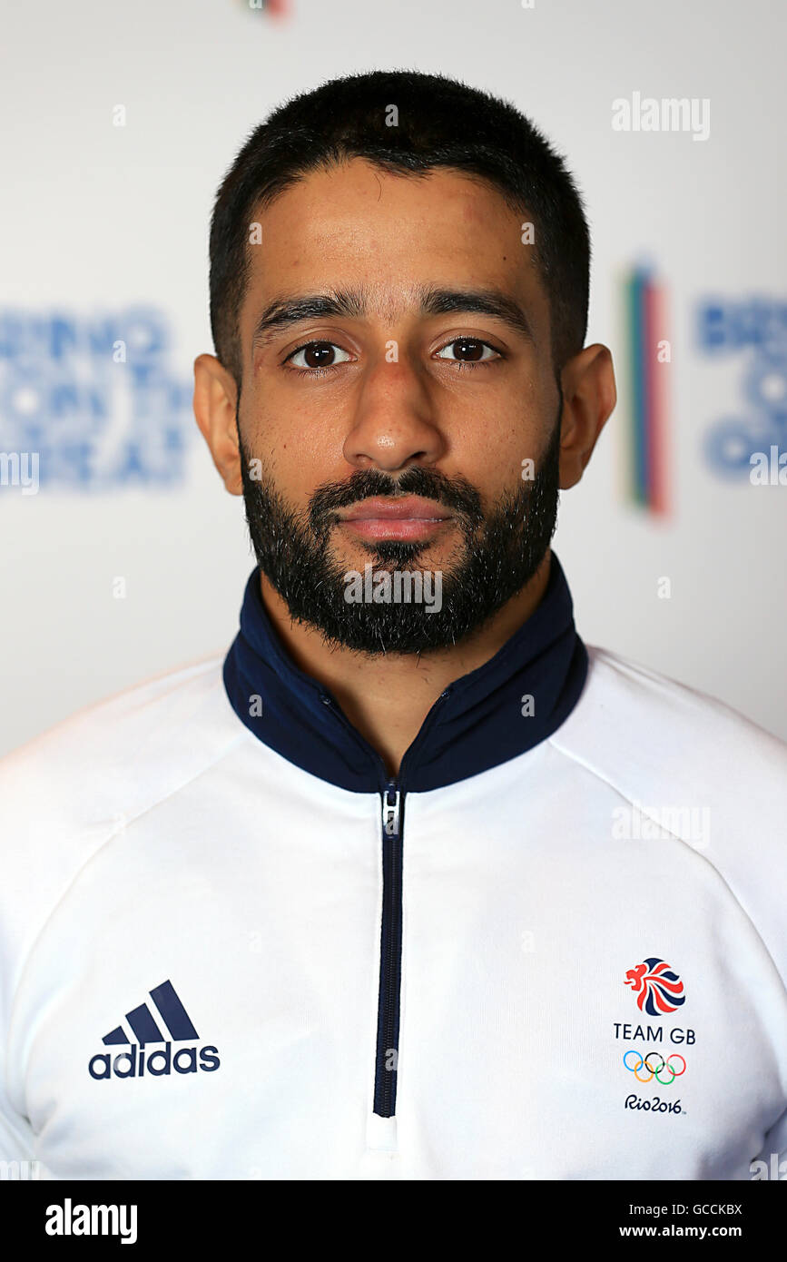 Boxer Qais Ashfaq during the kitting out session at the NEC, Birmingham ...