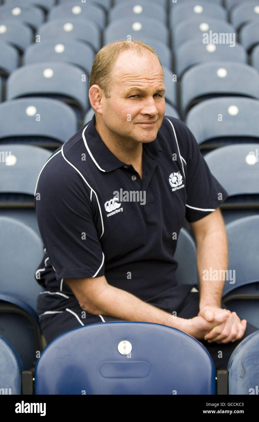 Scotland coach Andy Robinson following a team annoucement at ...