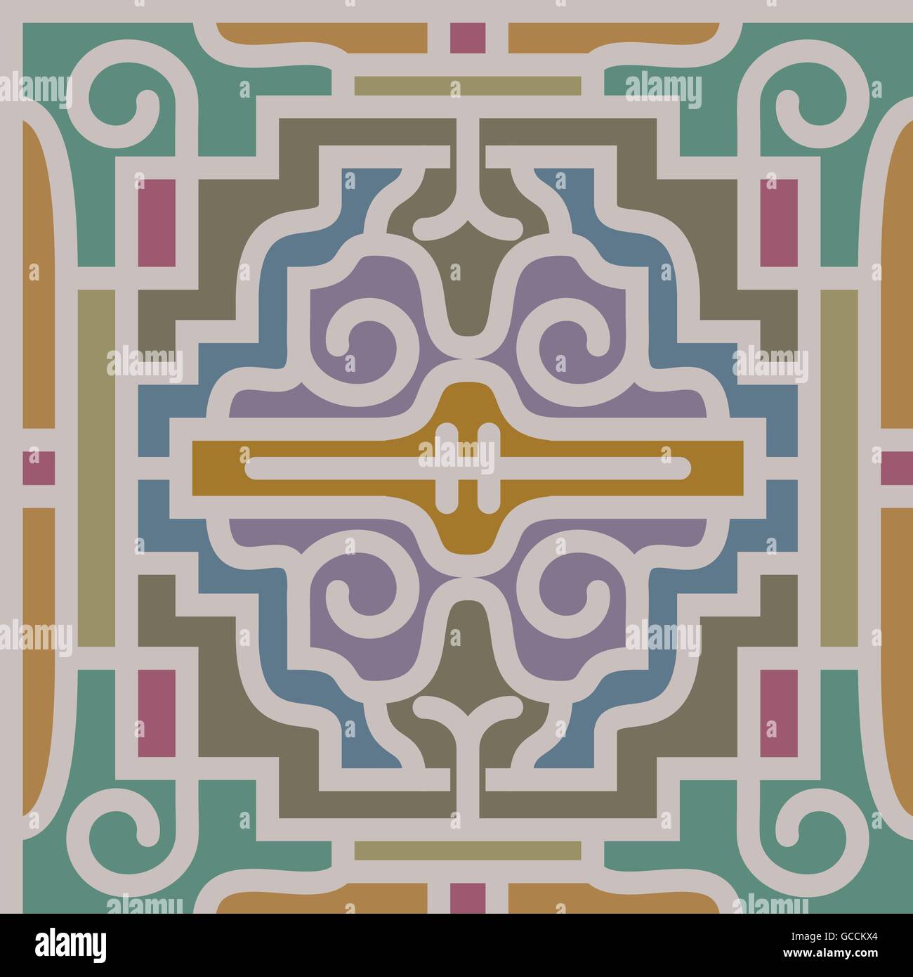 Vintage retro ceramic tile pattern set collection. Vector EPS 10 Stock ...