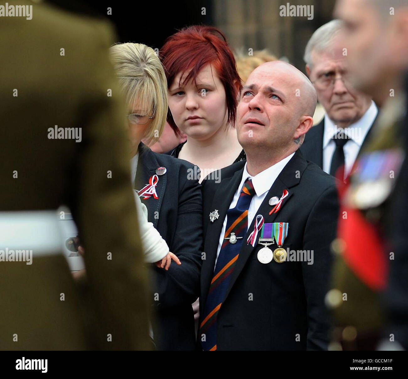 Sean Dawson, the father of Kingsman Sean Dawson at his funeral at St ...