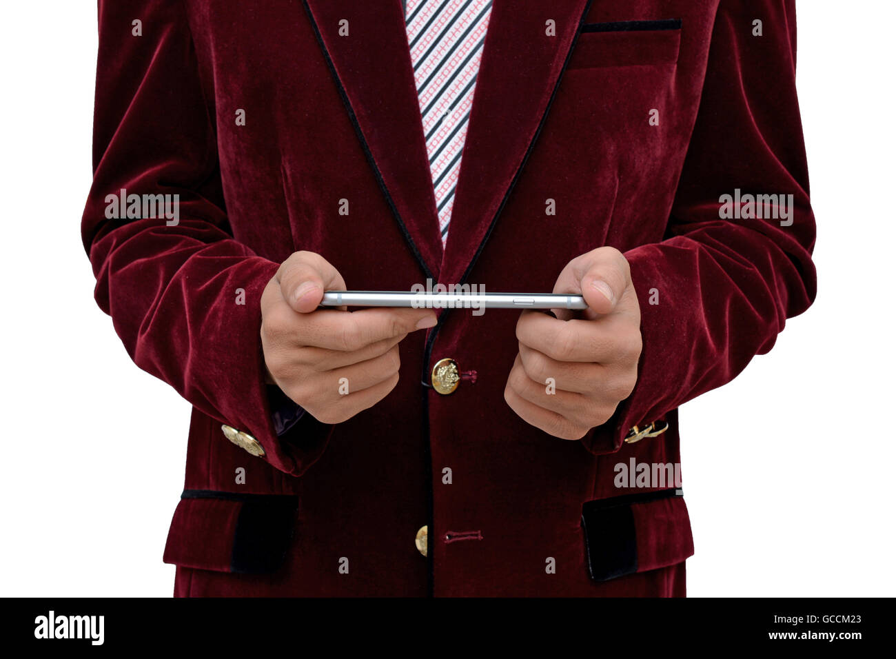 Professional holding smartphone in hand Stock Photo - Alamy