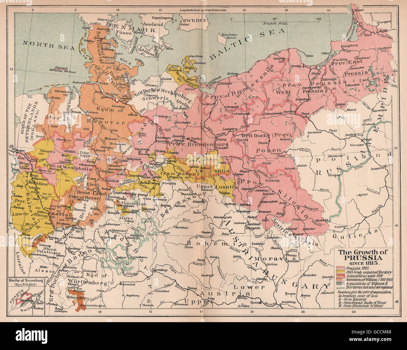 Map of europe 1815 hi-res stock photography and images - Alamy