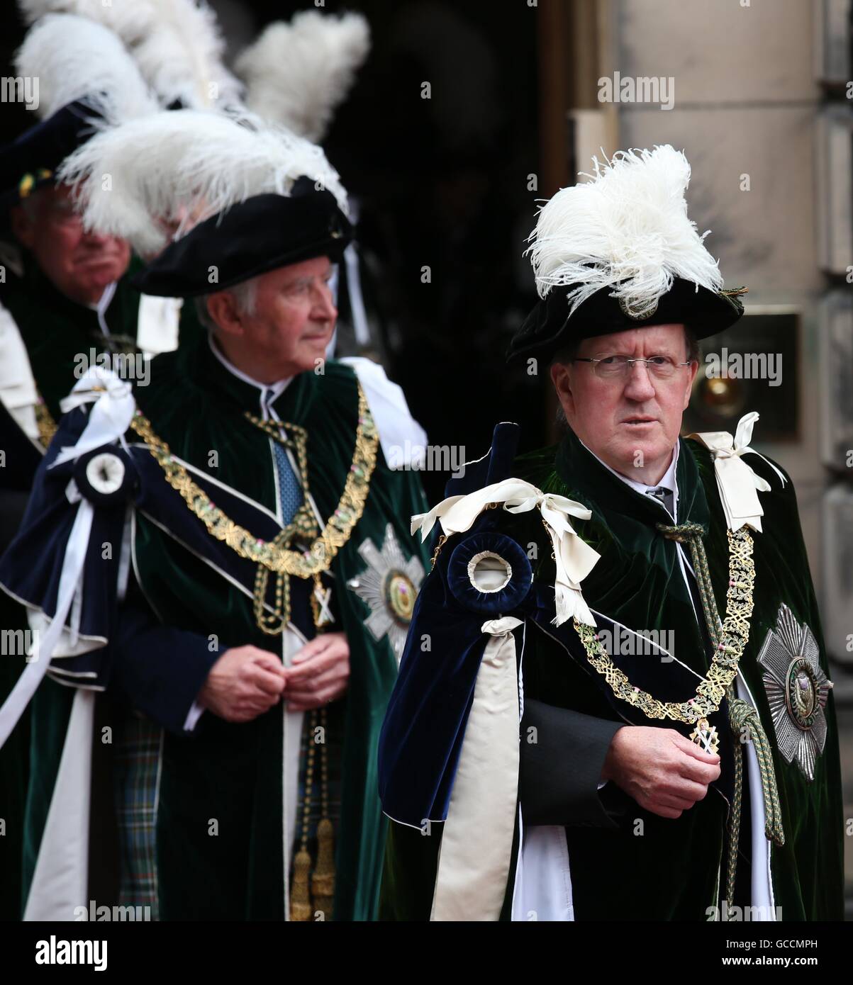 Lord Steel and Lord Robertson (right) arrive at St Giles' Cathedral in ...