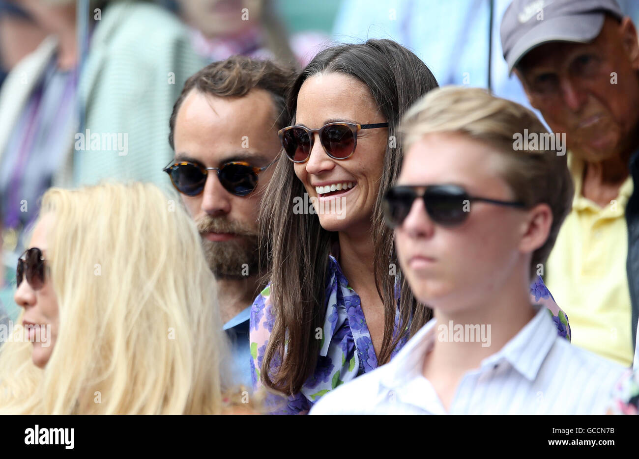 James Middleton and Pippa Middleton on day eleven of the Wimbledon ...