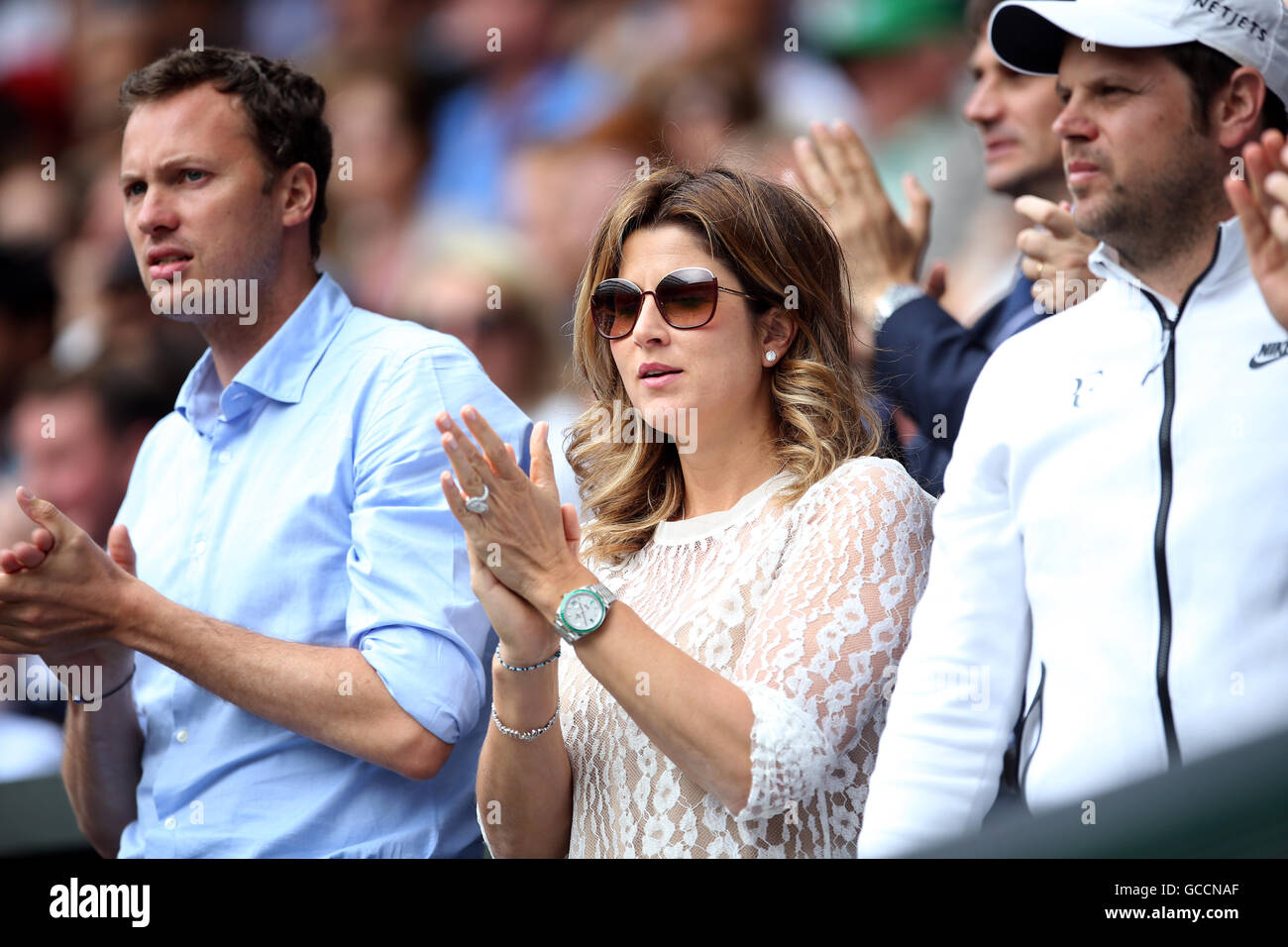 Mirka Federer on day eleven of the Wimbledon Championships at the All ...