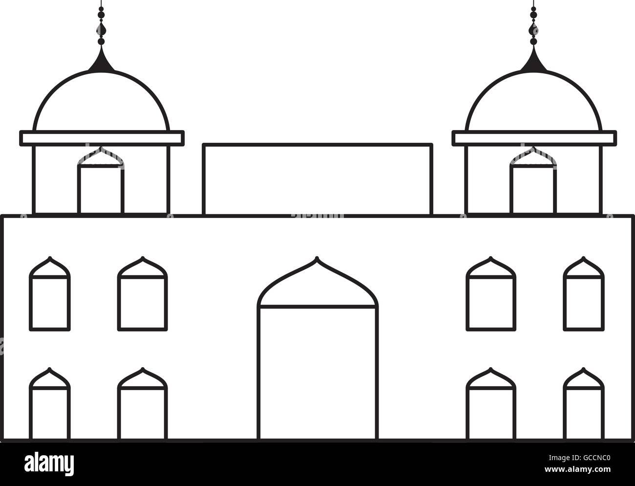 Temple icon. Indian Architecture design. Vector graphic Stock Vector ...