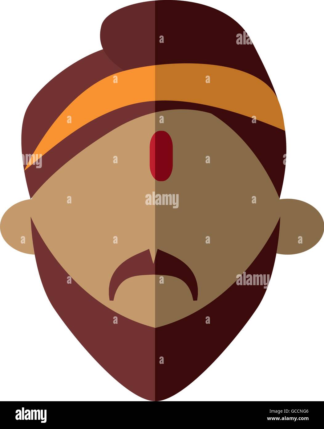 Cartoon man icon. Indian Culture design. Vector graphic Stock Vector ...