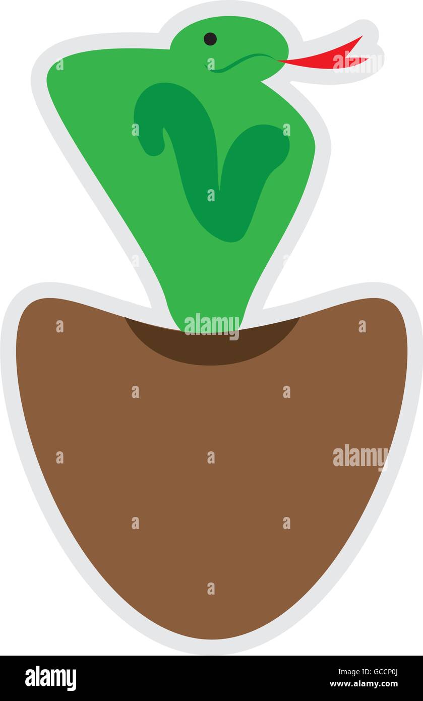 Green snake icon. Indian Culture design. Vector graphic Stock Vector ...