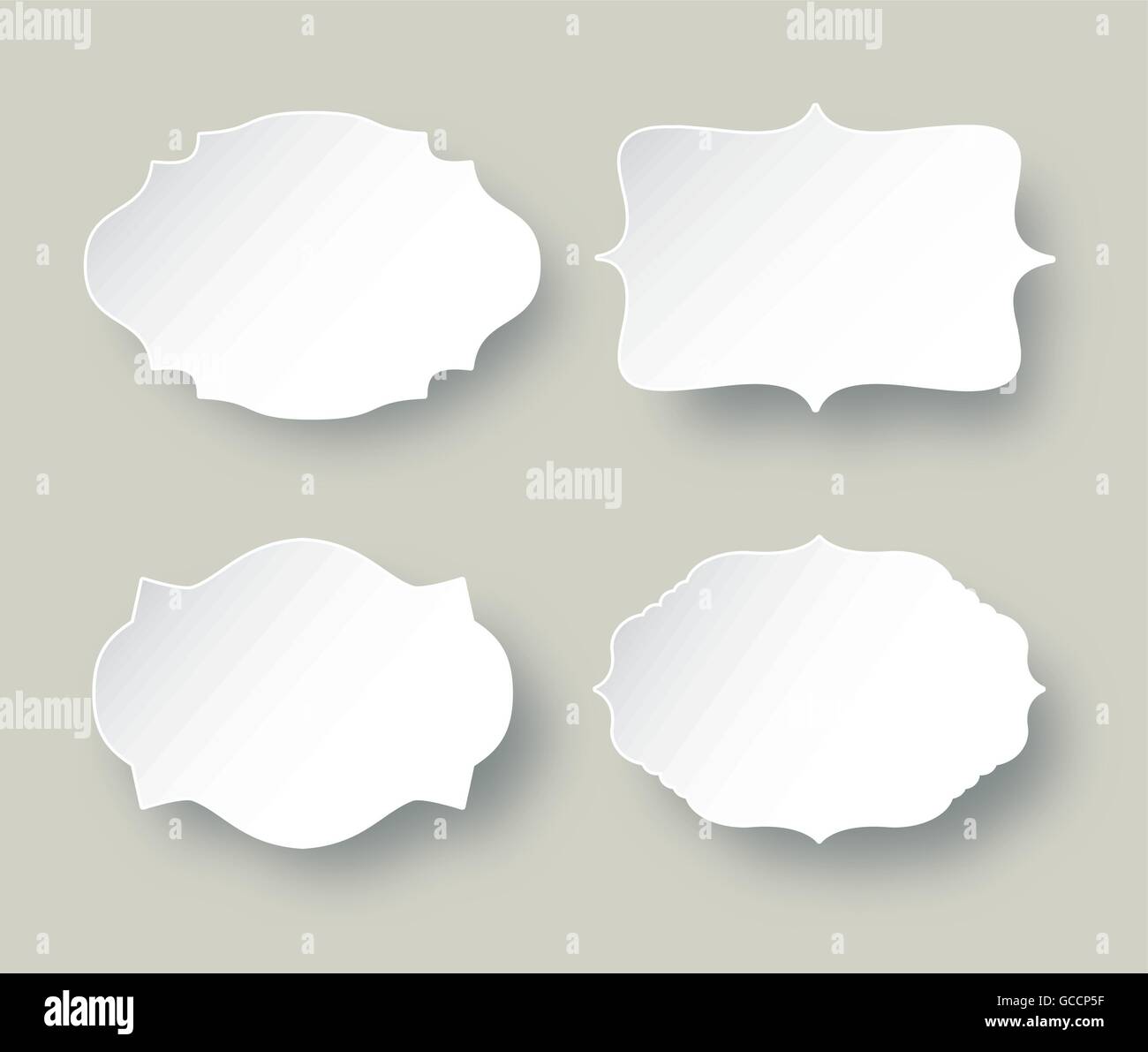 Blank frame and label set. Vector illustration with design elements ...