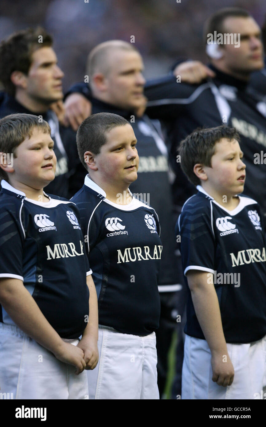 England players line up with mascots hi-res stock photography and ...