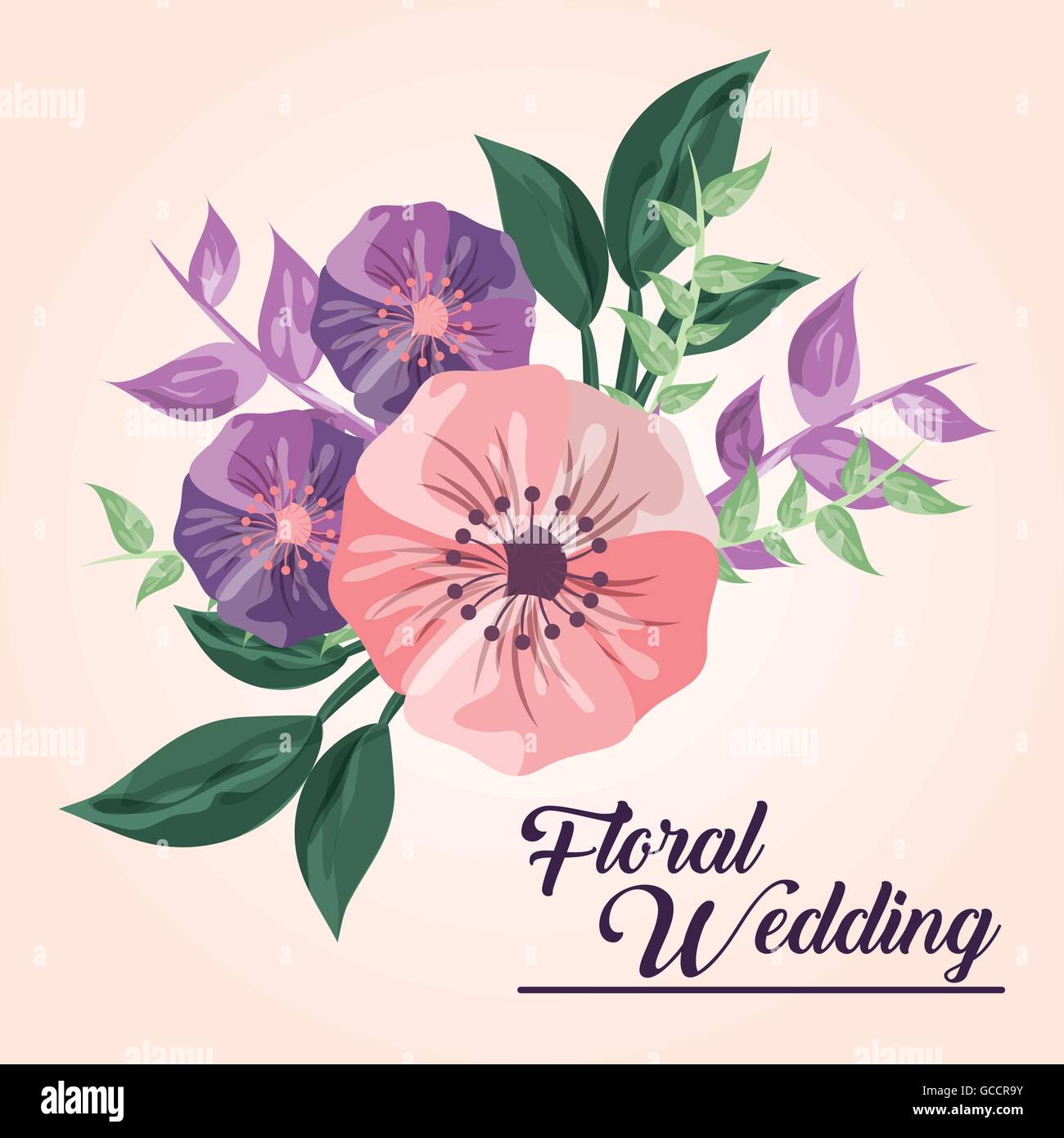 Drawing flower icon. Floral wedding design. Vector graphic Stock Vector ...