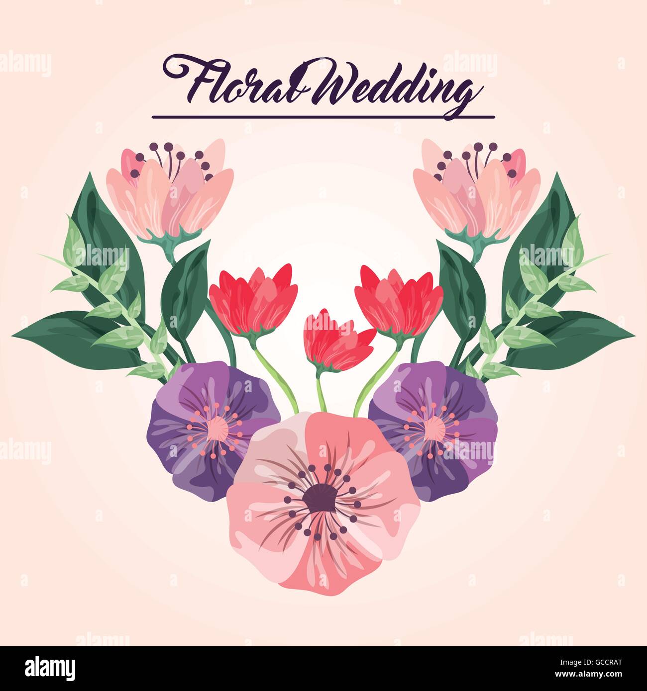 Drawing flower icon. Floral wedding design. Vector graphic Stock Vector ...