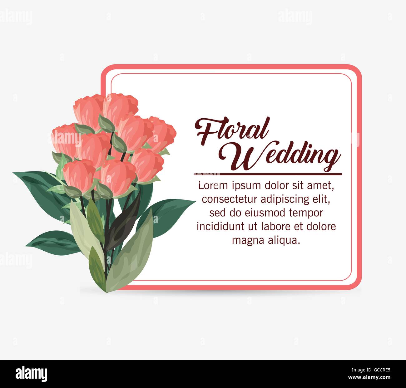 Drawing flower icon. Floral wedding design. Vector graphic Stock Vector ...