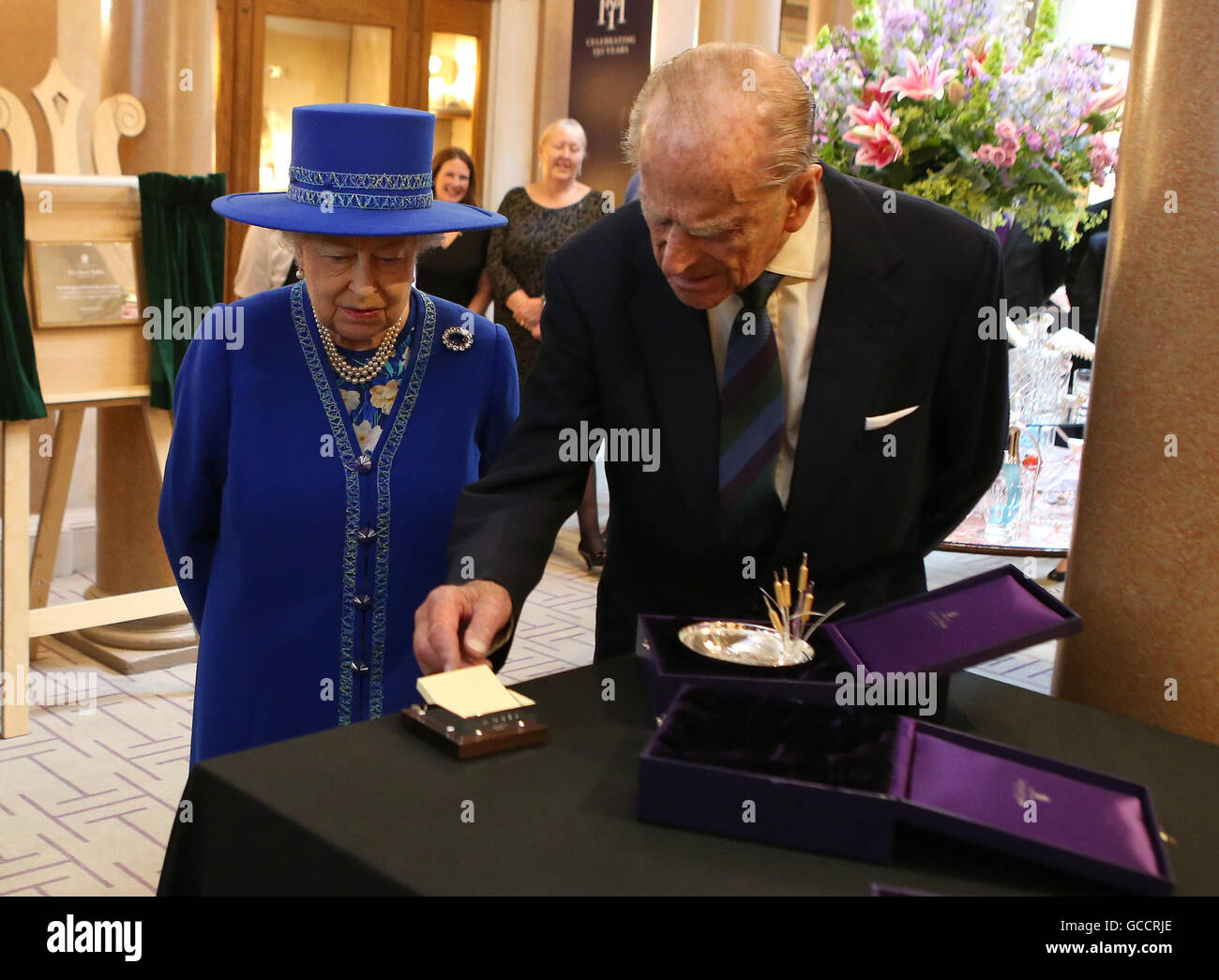 Where they viewed a display of artefacts and met craftsmen hi-res stock ...