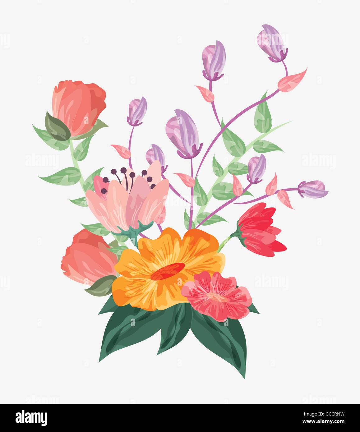 Drawing flower icon. Floral wedding design. Vector graphic Stock Vector ...