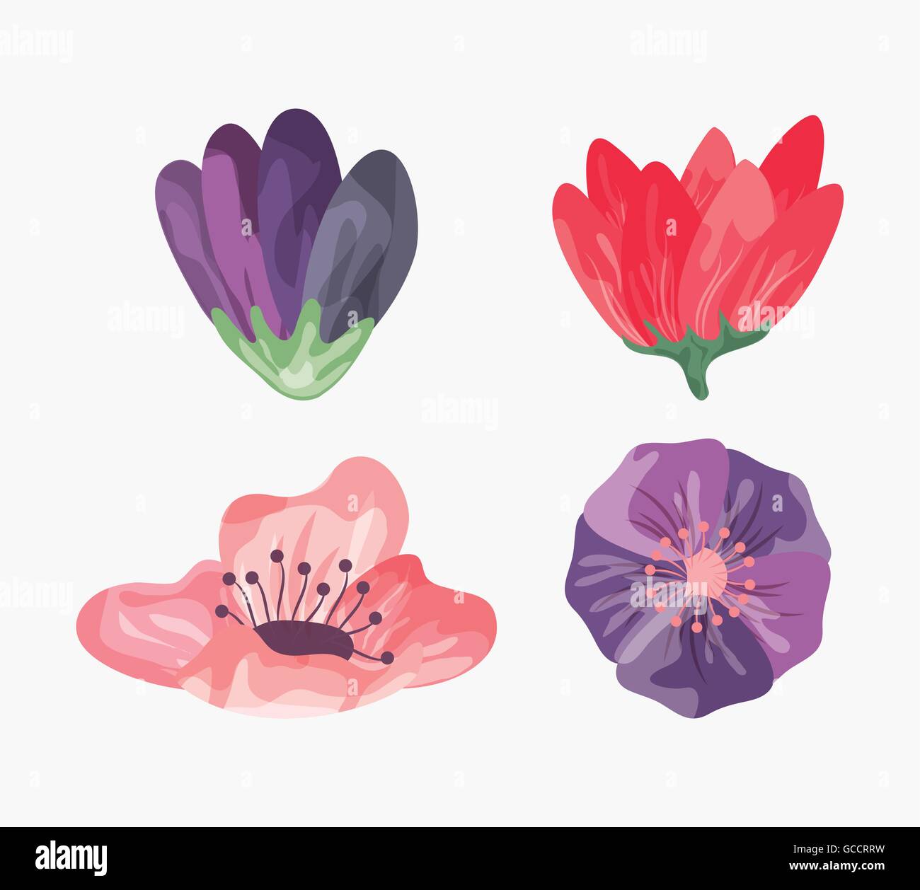 Drawing flower icon. Floral design. Vector graphic Stock Vector Image ...