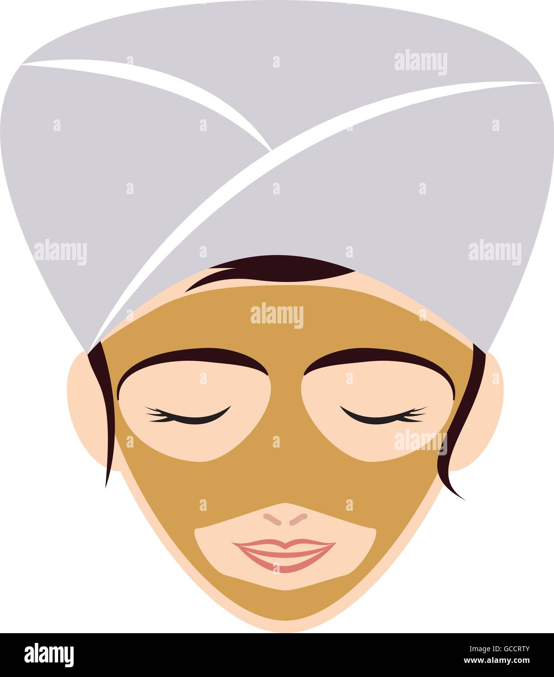 Woman relaxing bath spa Stock Vector Images - Alamy