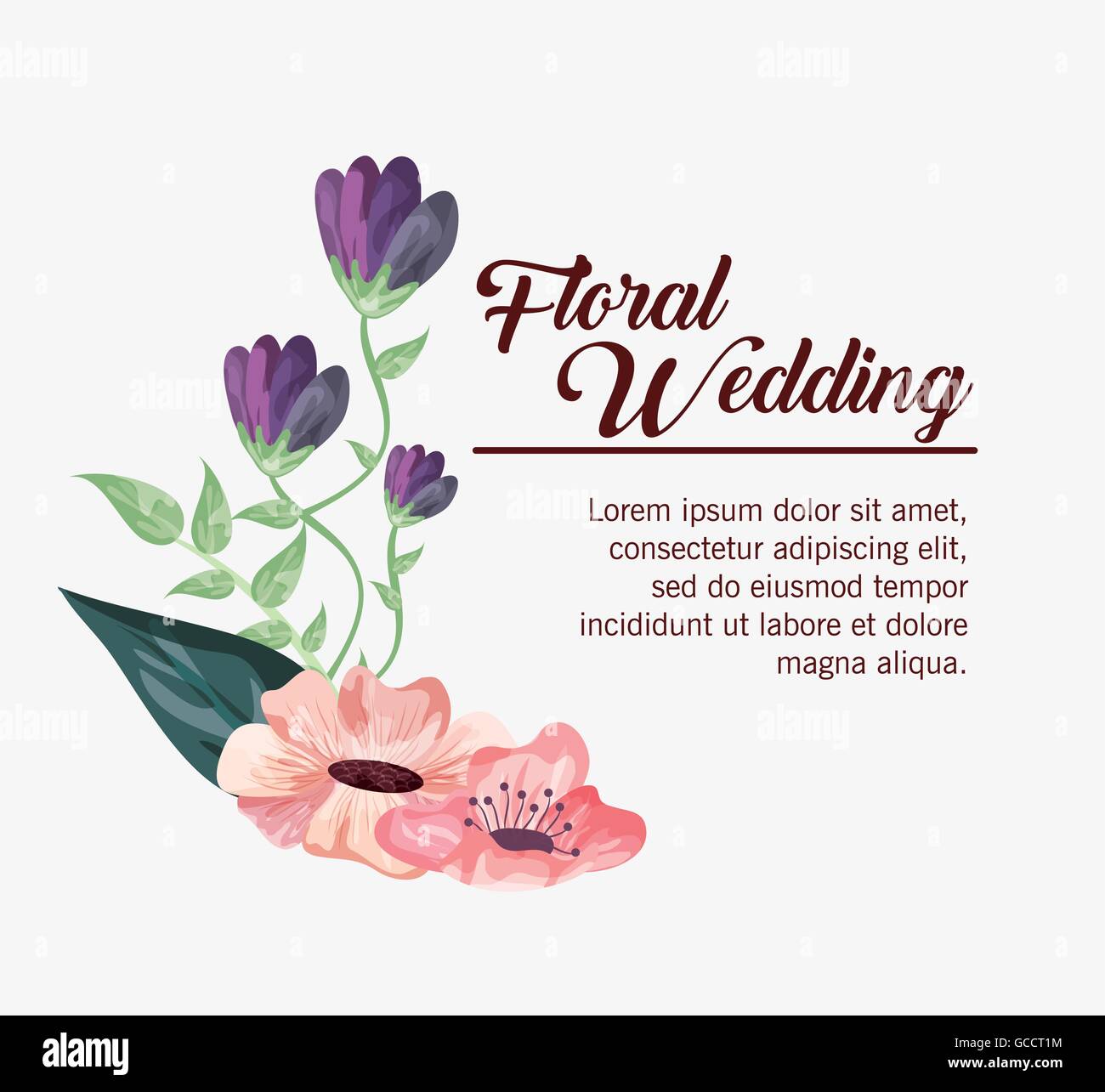 Drawing flower icon. Floral wedding design. Vector graphic Stock Vector ...