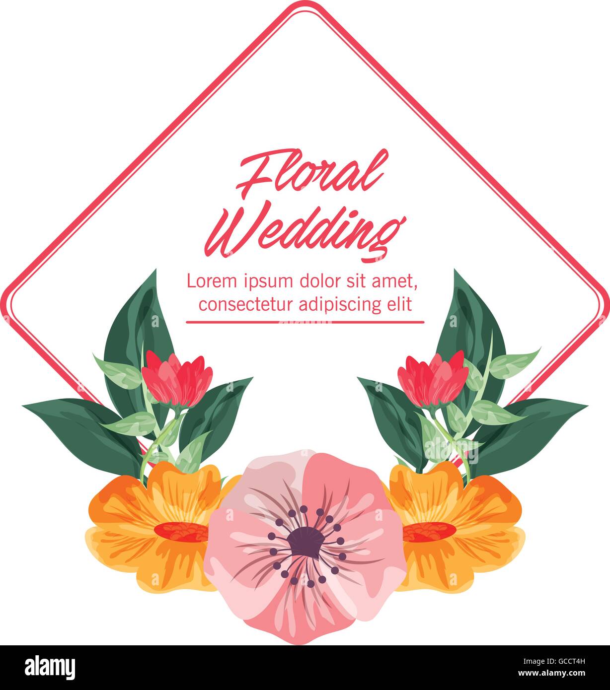 Drawing flower icon. Floral wedding design. Vector graphic Stock Vector ...