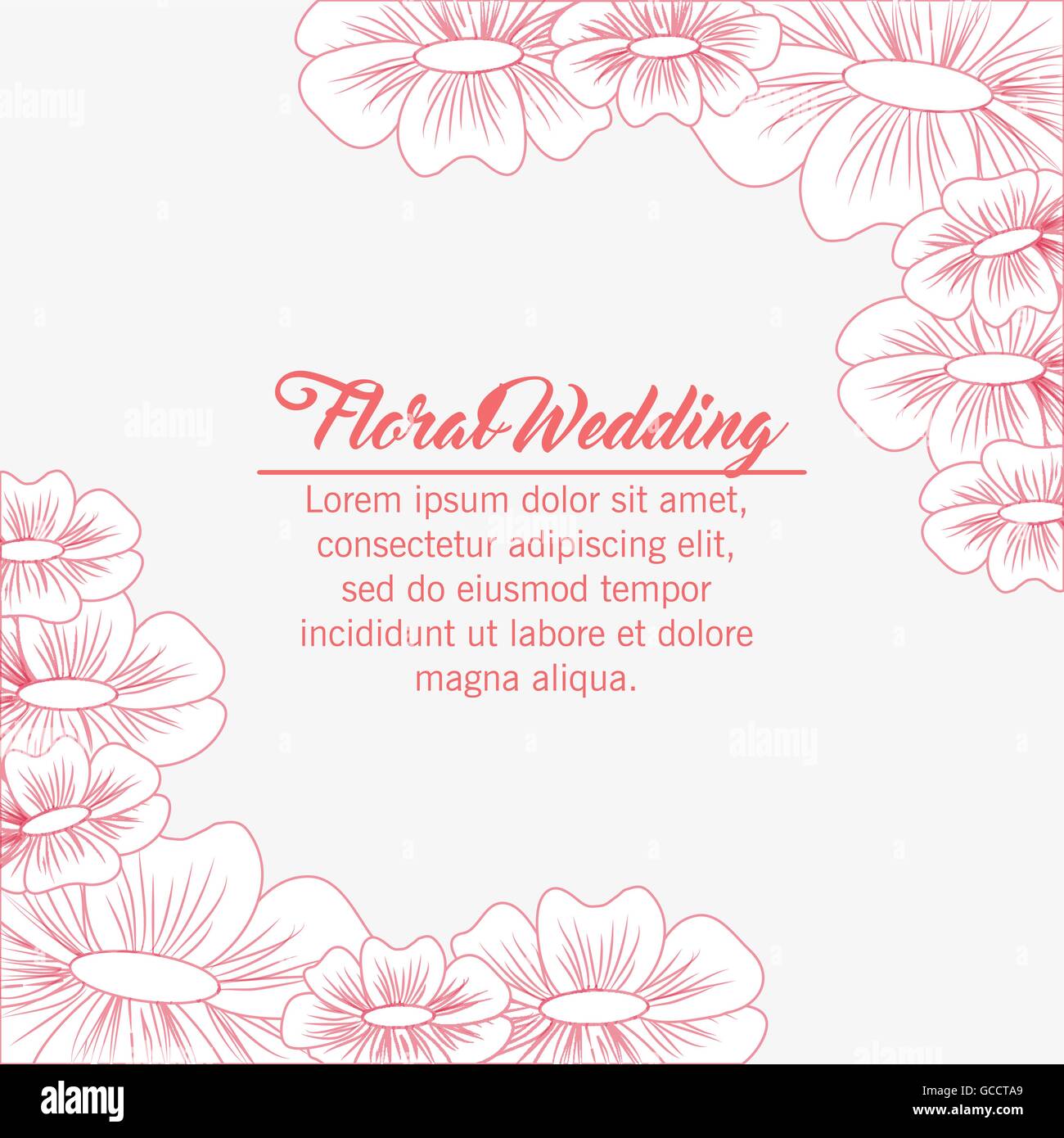Drawing flower icon. Floral wedding design. Vector graphic Stock Vector ...