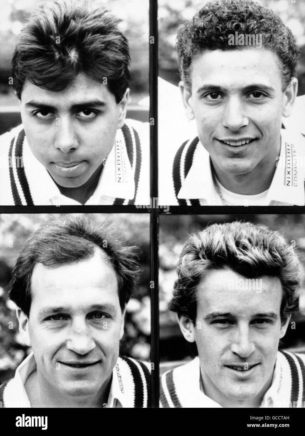 Cricket - Middlesex County Cricket Club - 1989 - portraits Stock Photo ...