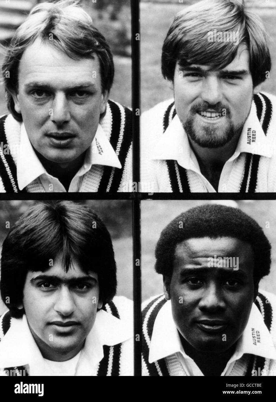 Members of the Middlesex County Cricket team (top left to right) Paul ...