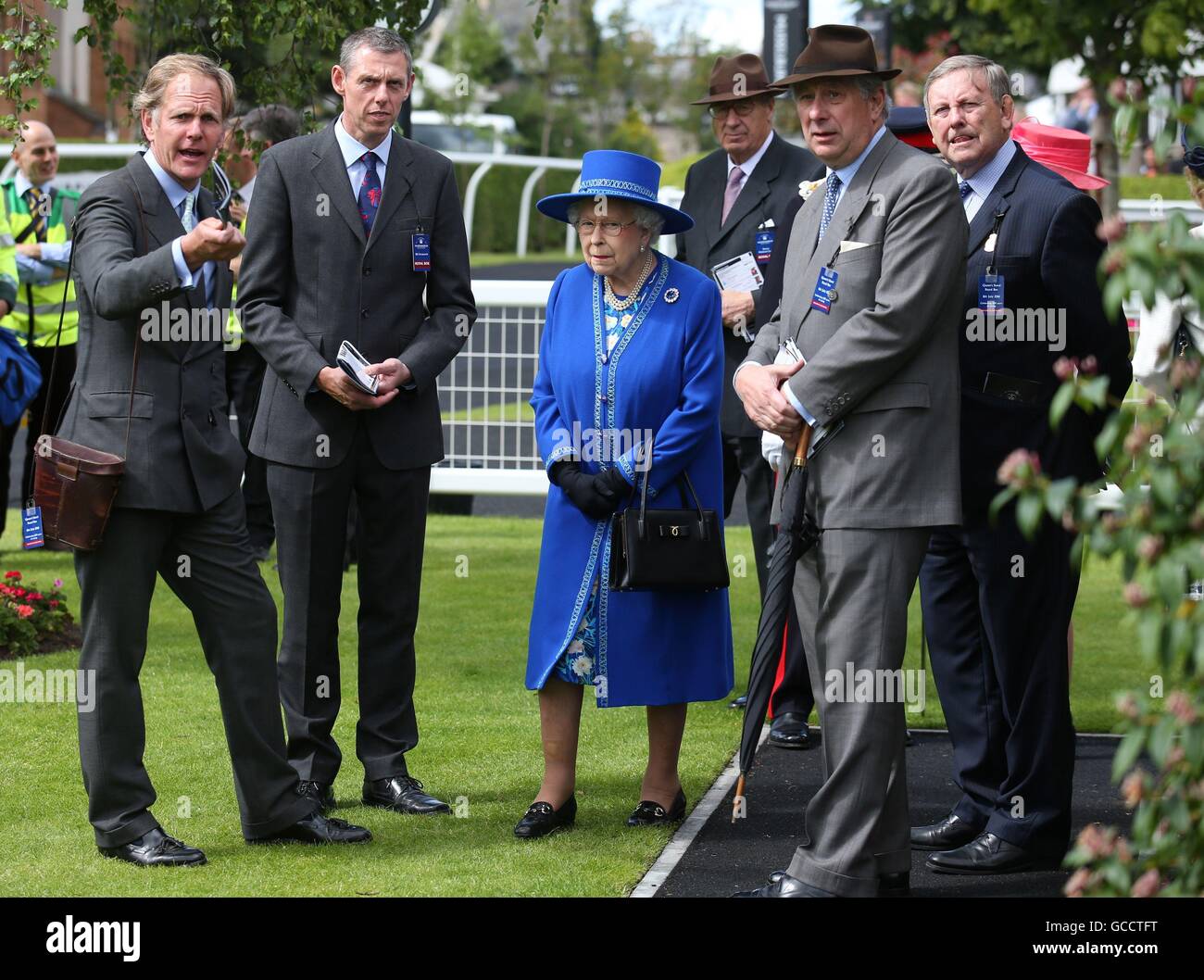 Queen Elizabeth II in the winners enclosure during a visit to ...