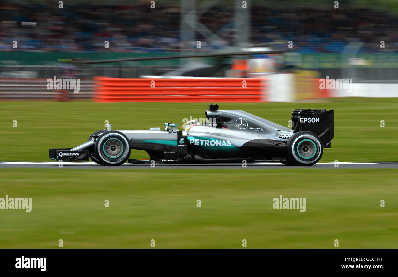 Mercedes' Lewis Hamilton during Practice Day for the 2016 British Grand ...