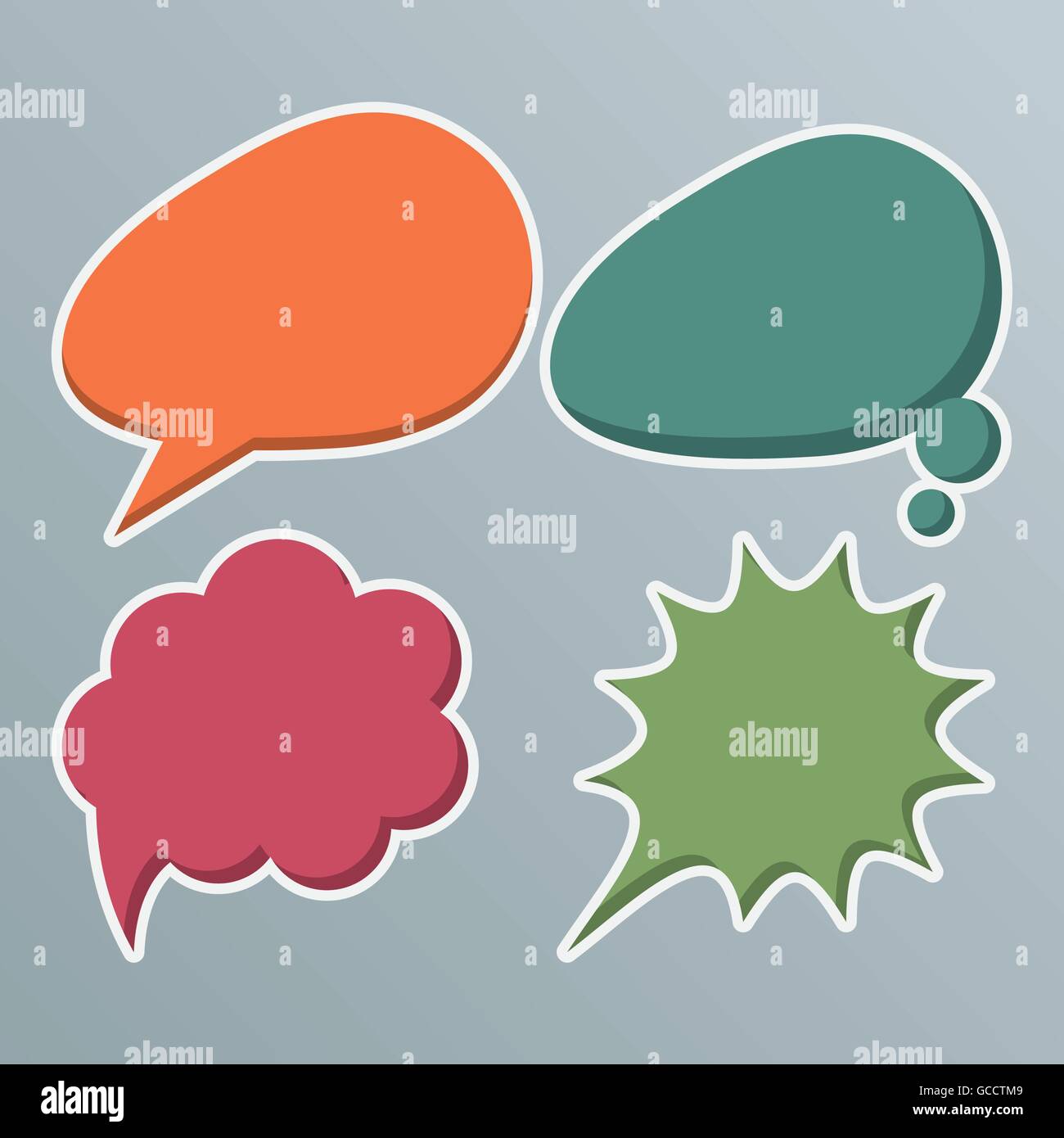 Icon set of bubbles. Communication. Vector graphic Stock Vector Image ...