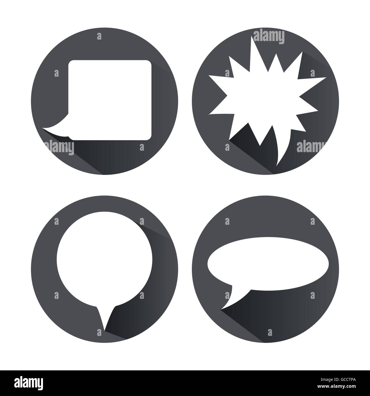 Icon set of bubbles. Communication. Vector graphic Stock Vector Image ...