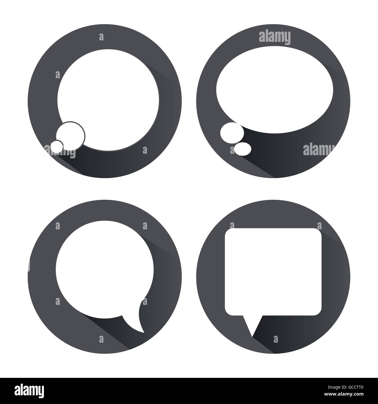 Icon set of bubbles. Communication. Vector graphic Stock Vector Image ...