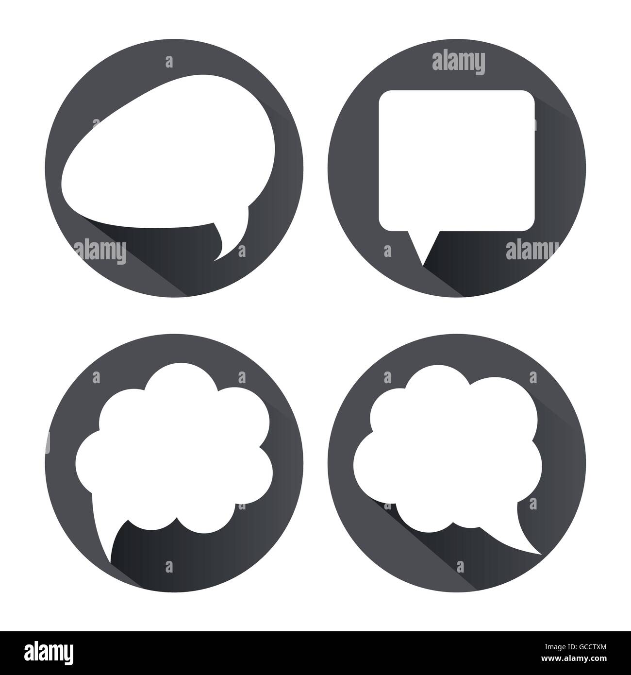 Icon set of bubbles. Communication. Vector graphic Stock Vector Image ...