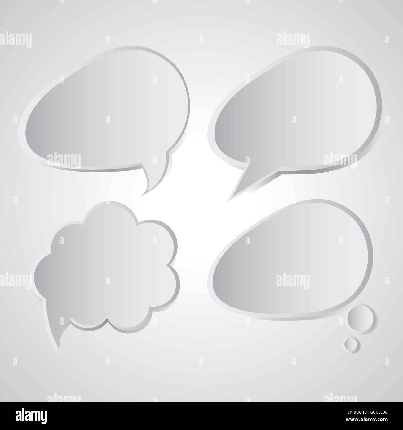 Icon set of bubbles. Communication. Vector graphic Stock Vector Image ...