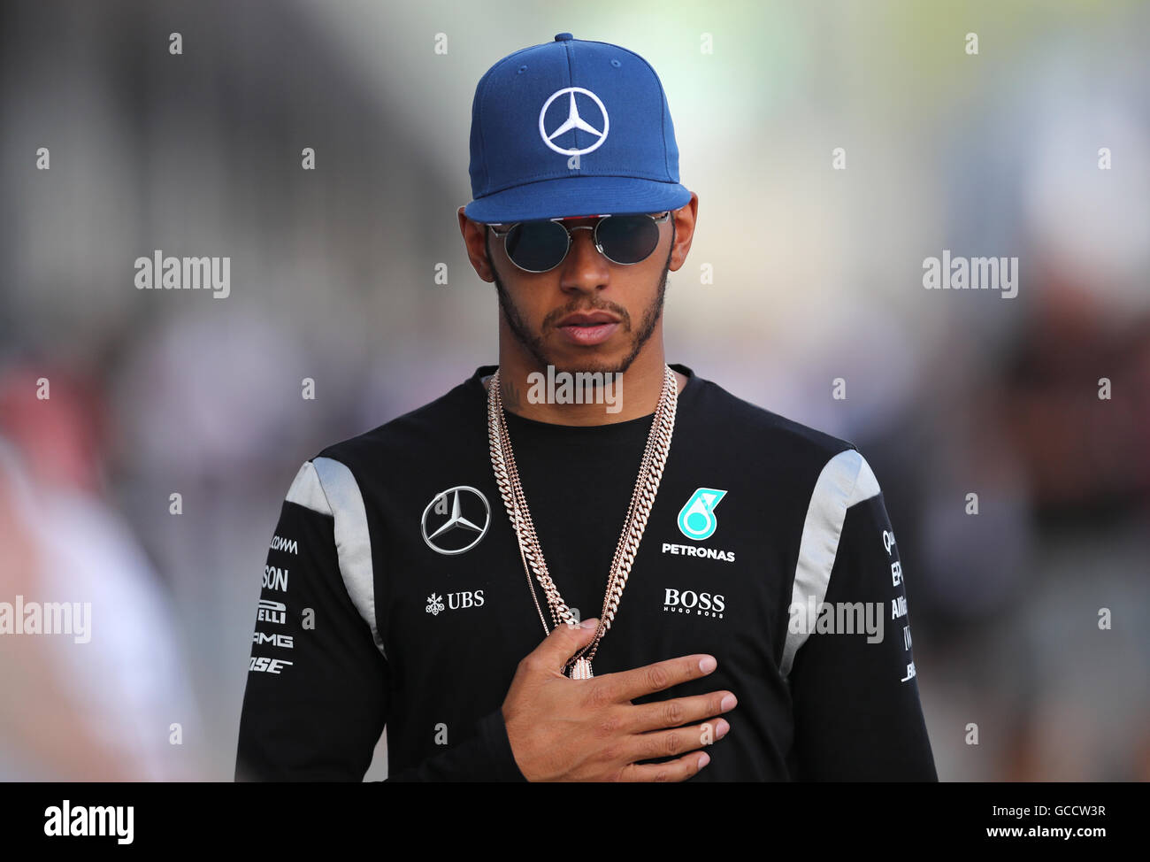 Mercedes' Lewis Hamilton during Practice Day for the 2016 British Grand ...