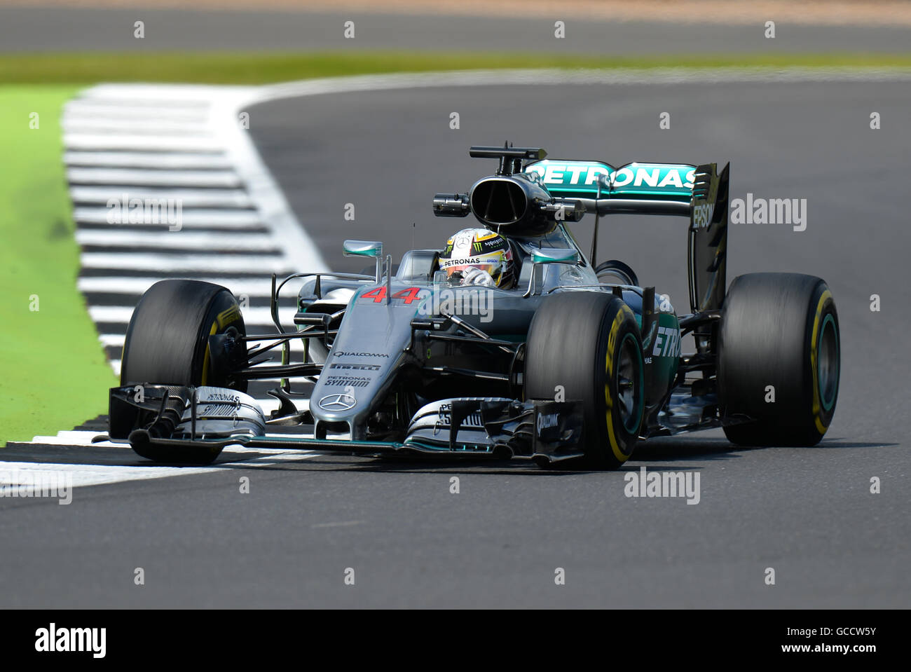 Mercedes' Lewis Hamilton during Practice Day for the 2016 British Grand ...