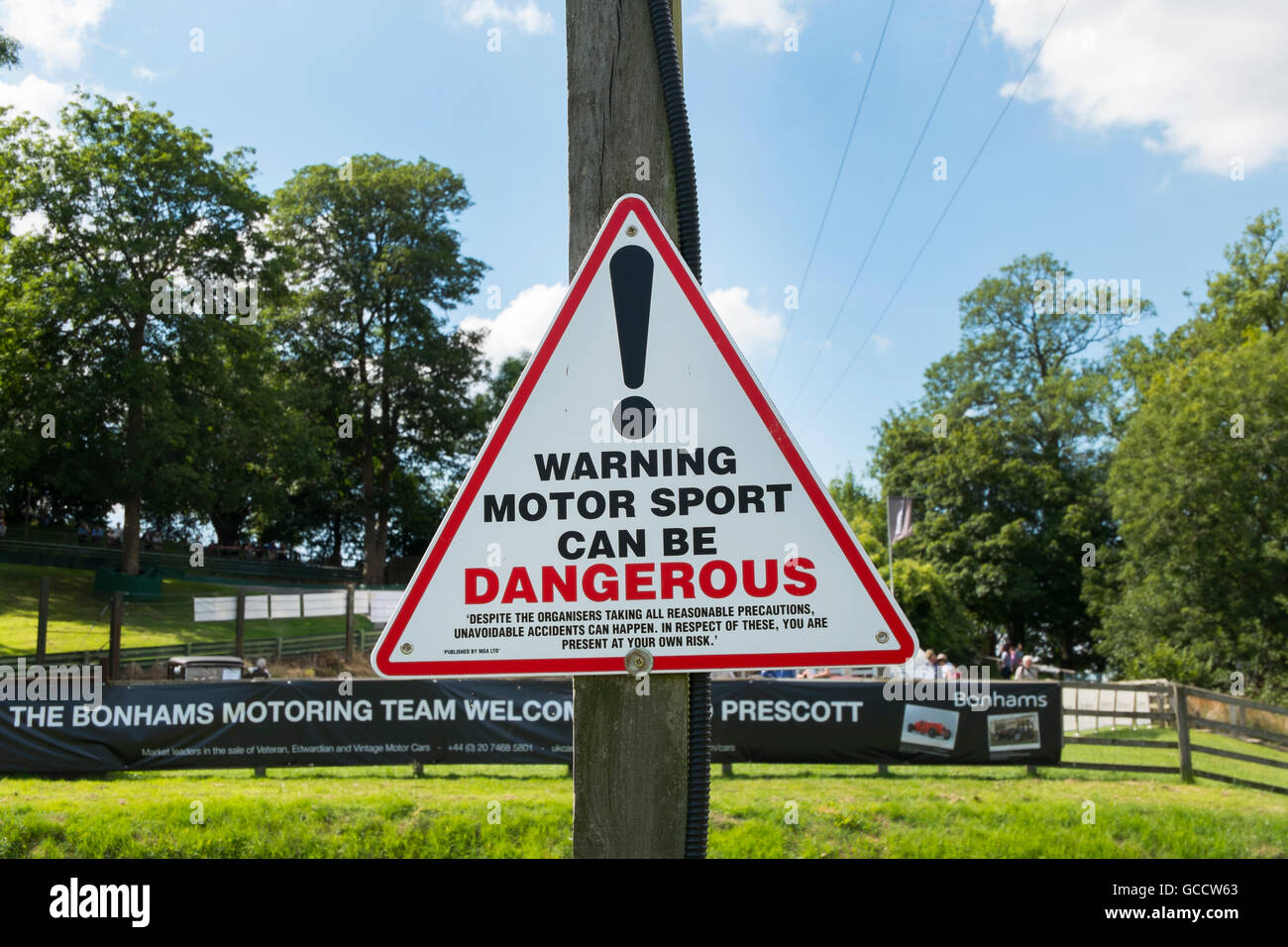 Sign motorsport dangerous warning hi-res stock photography and images ...