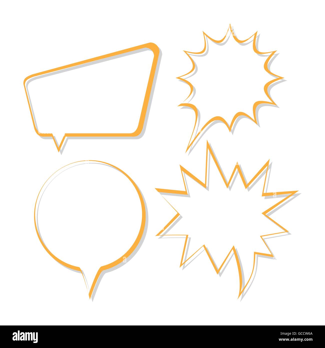 Icon set of bubbles. Communication. Vector graphic Stock Vector Image ...