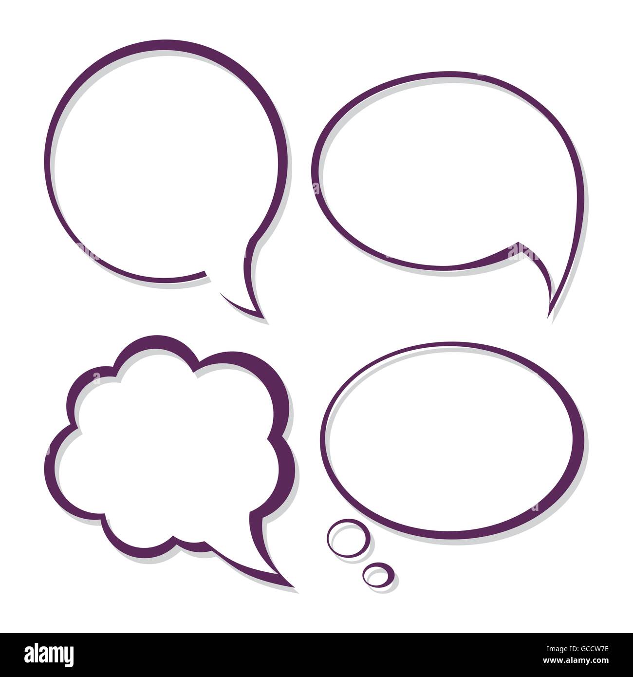 Icon set of bubbles. Communication. Vector graphic Stock Vector Image ...