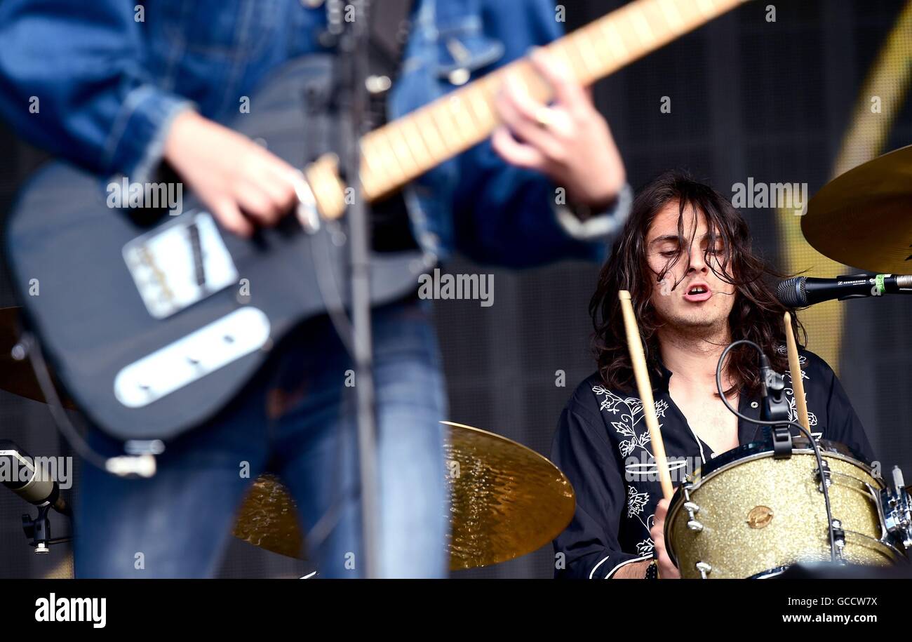Joel Amey of Wolf Alice performing at the British Summer Time festival ...