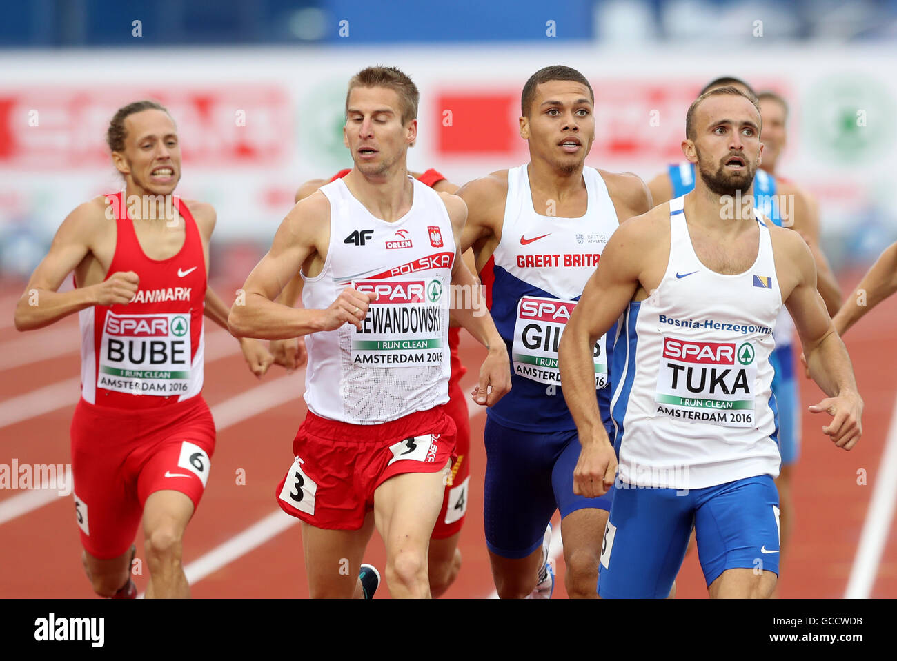 Great Britain's Elliot Giles (second right) in the Men's 800 metre ...