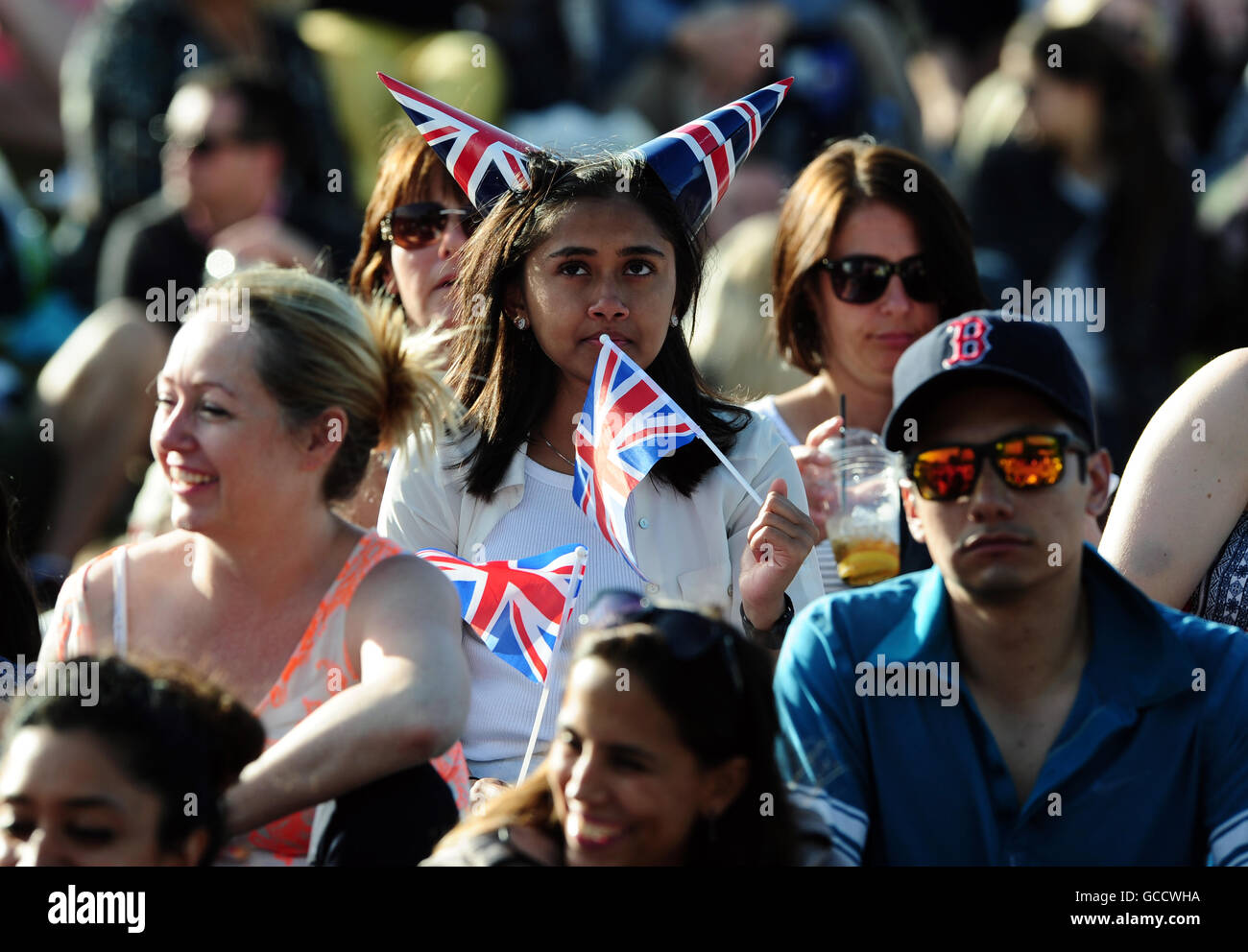 Andy Murray fans on Murray Mound on day eleven of the Wimbledon ...