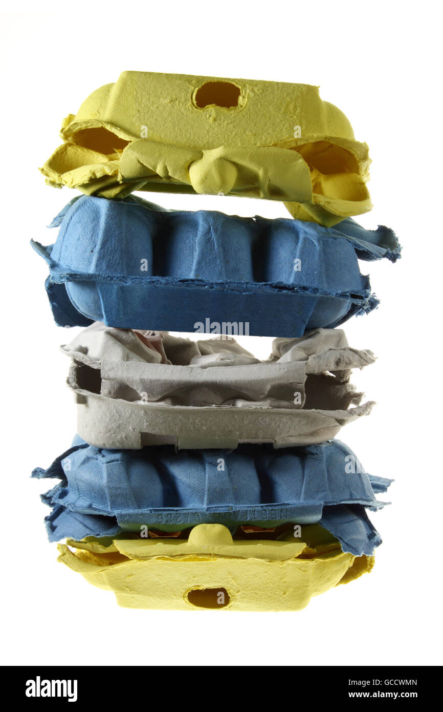 Stack of Egg Cartons Stock Photo - Alamy
